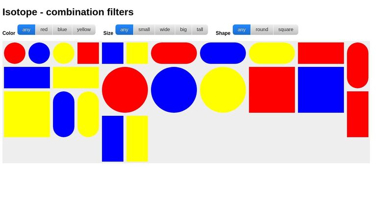 Isotope - combination filters