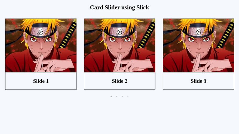 Card Slider using Slick (Responsive)