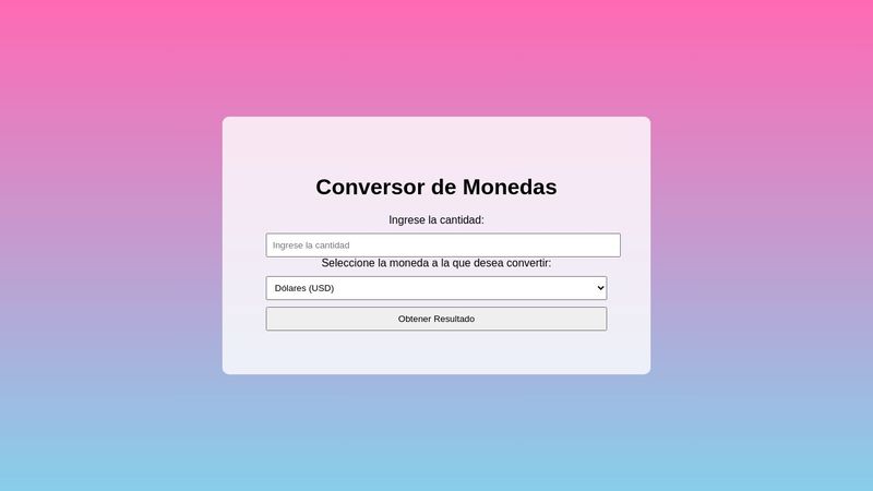 Clase 01 - Conversor de monedas