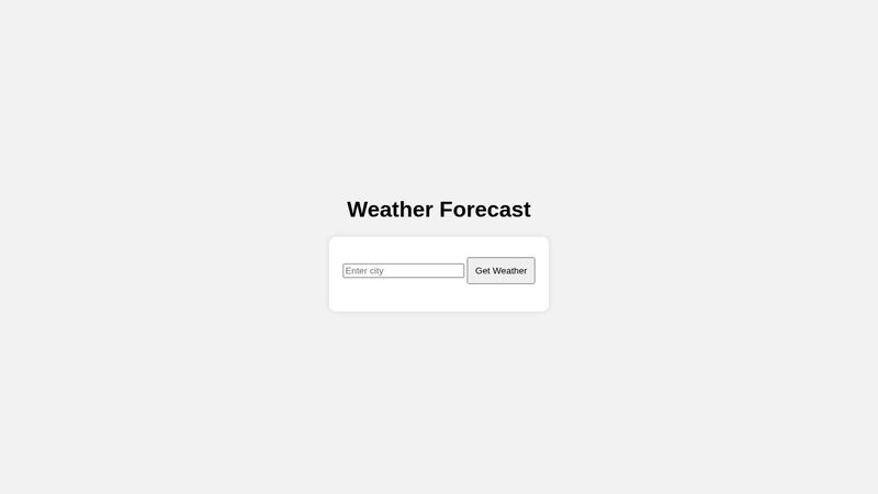 weather forecasting app