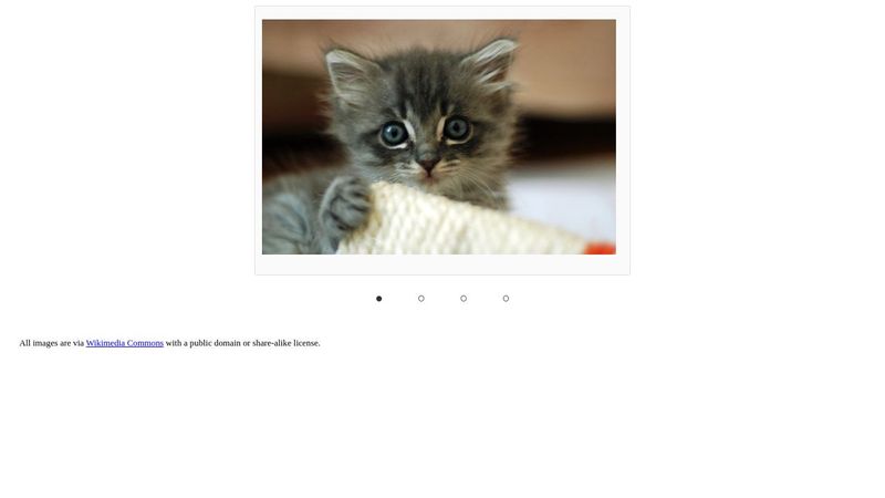 Scroll snap carousel with indicator buttons and no scrollbar
