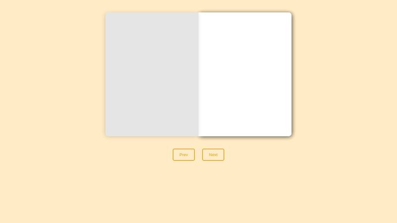 Book flip content slider Pure HTML, CSS & Javascript