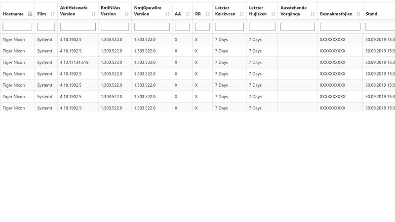 Jquery Datatable Example