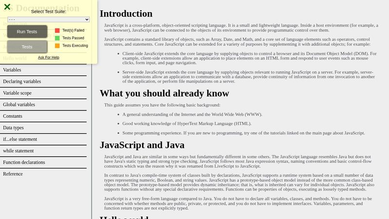 Technical Documentation Page