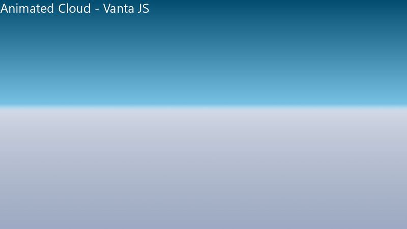 Night cloud animation - Vanta JS