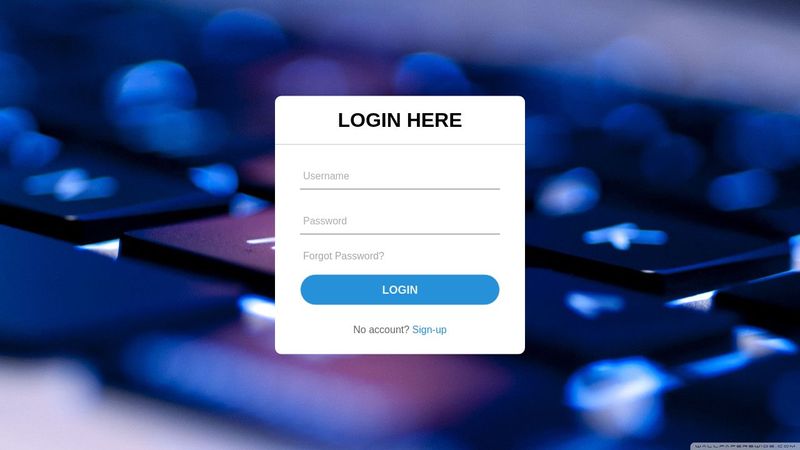 HTML/CSS log in page
