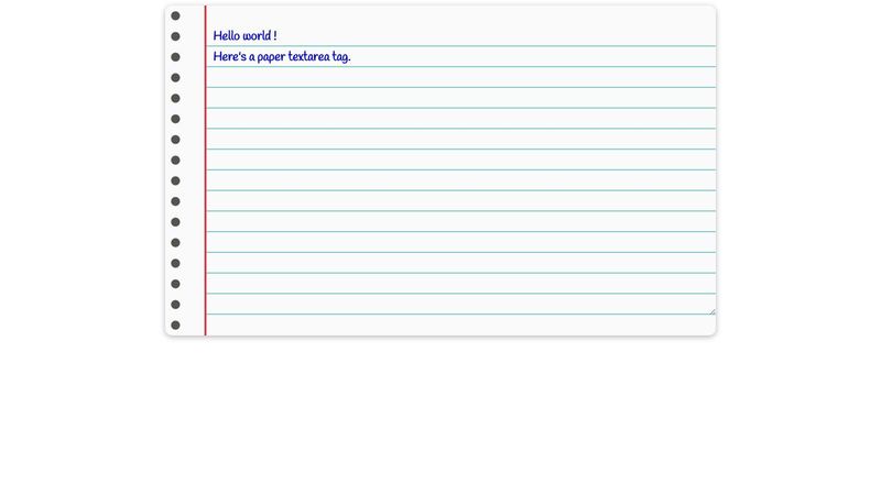 Paper Textarea