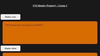 Display Property CSS