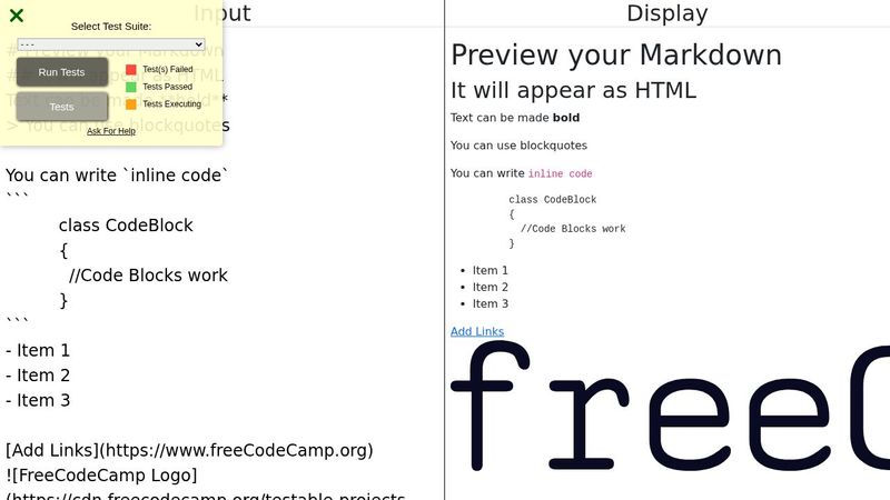 Markdown Previewer