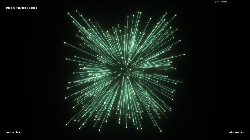 three.js + particles & lines