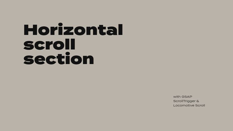 Horizontal scroll section (Scroll-driven Animations)