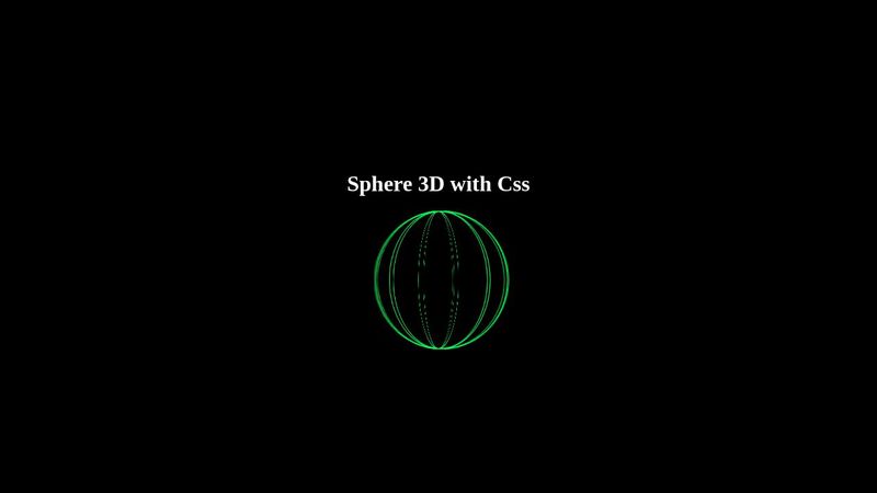 Sphere 3D CSS