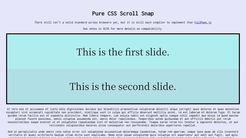 CSS Scroll Snap 01 - Vertical