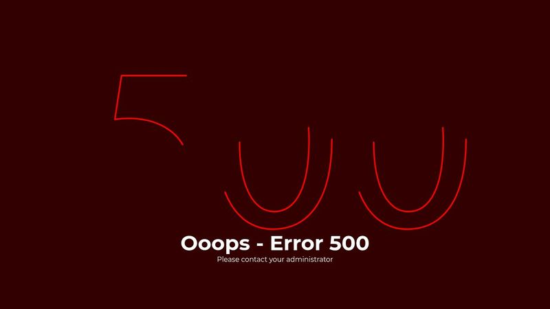 Sample 500 error page (Codepen Challenge)