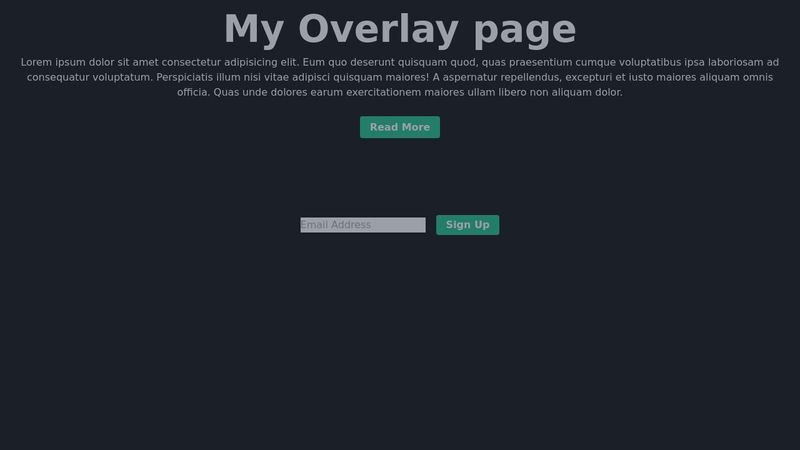 Overlay with Tailwind CSS