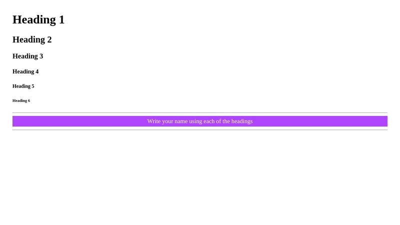 The Basics: Heading Tags