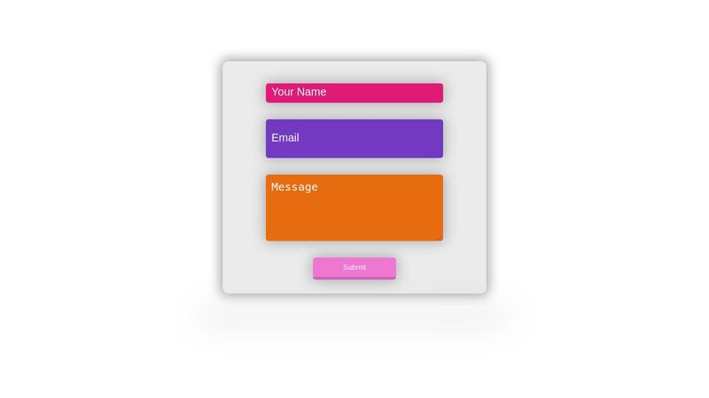 Floating Contact Form CSS