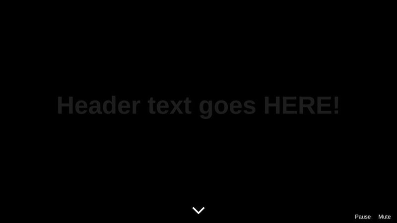 Fullscreen video background with controls