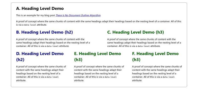 Dynamic Heading Level Demo