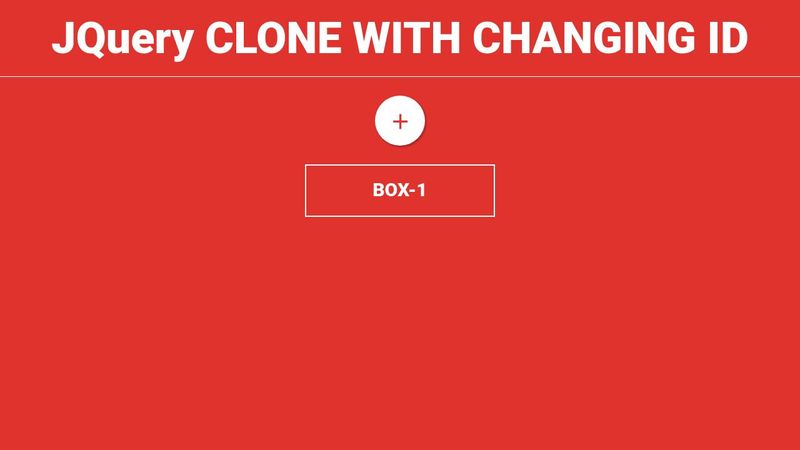 jQuery clone box with changing id