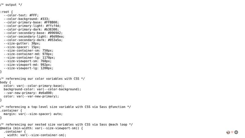 Sass CSS4 Variable Manipulation