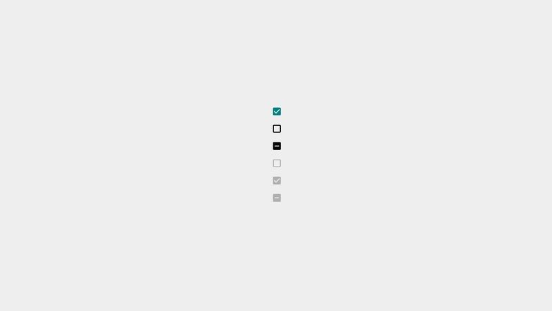 Super simple Material Design checkbox