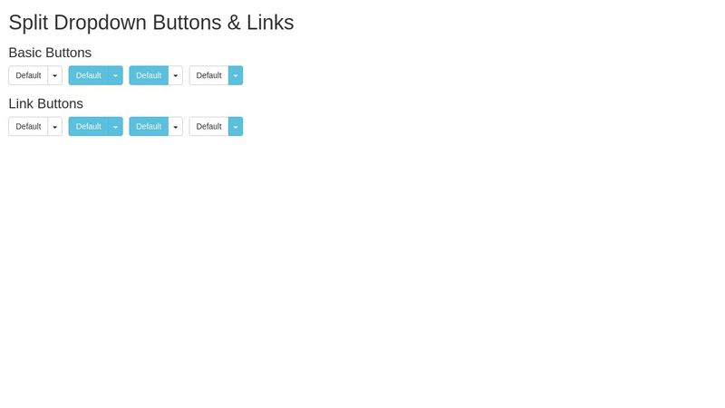 Split Dropdown Buttons