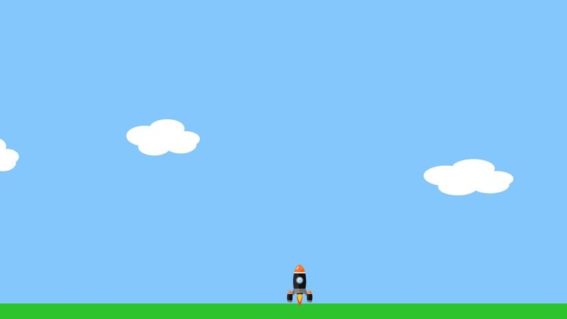 Rocket animation with css keyframes