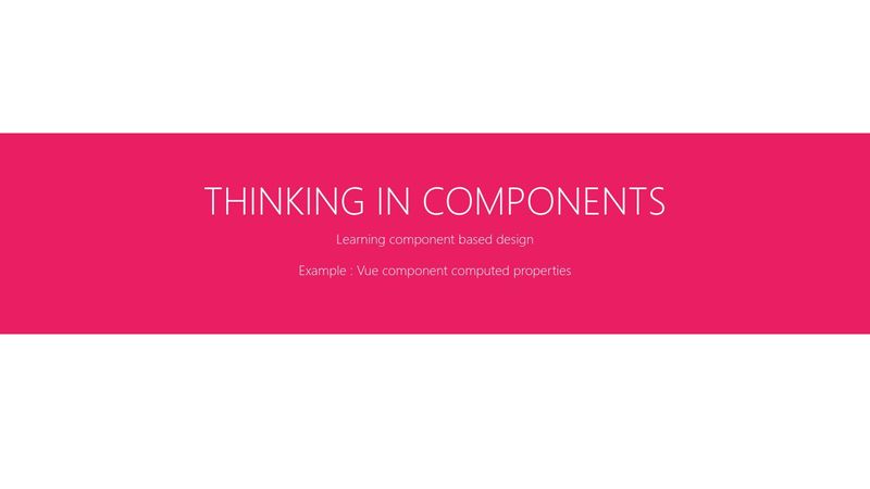 Vue Component Computed Properties