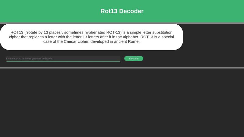 Rot-13 Decoder
