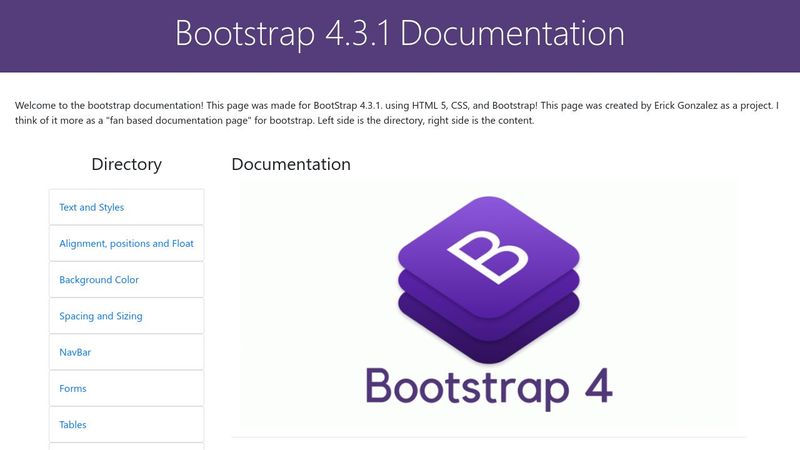Bootstrap 4 Documentation