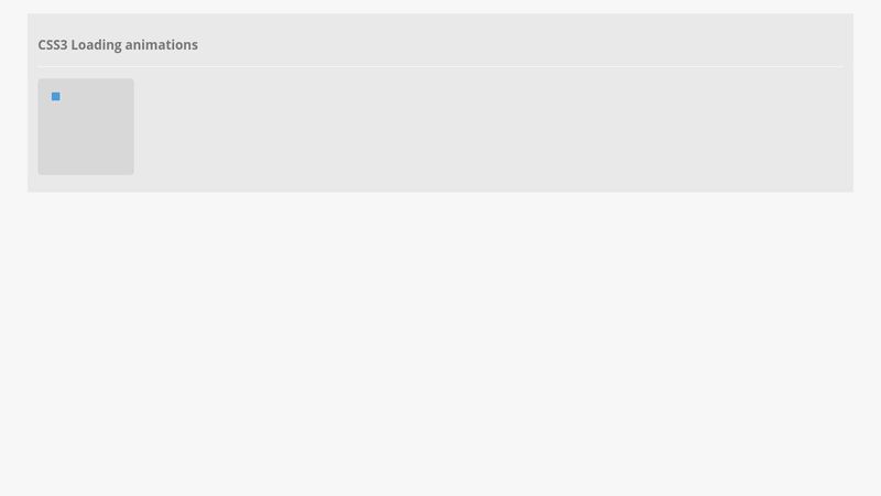 CSS3 Loading animations