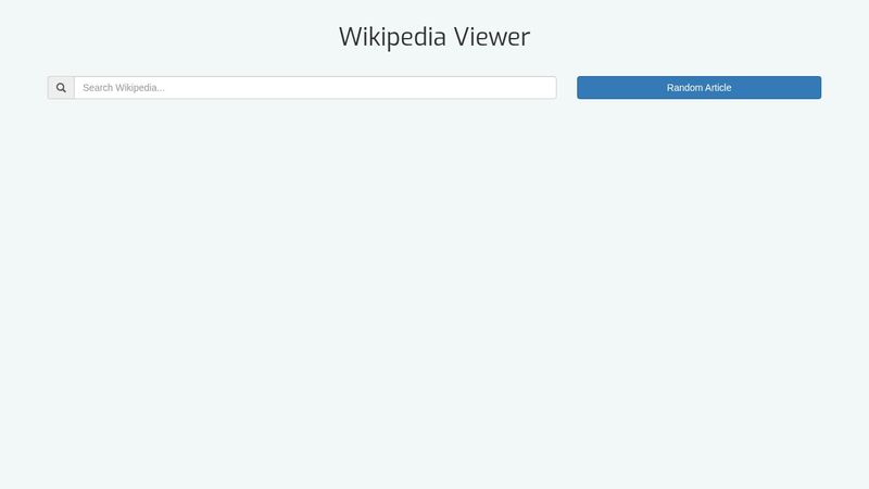 CodePen - FCC Wikipedia Viewer