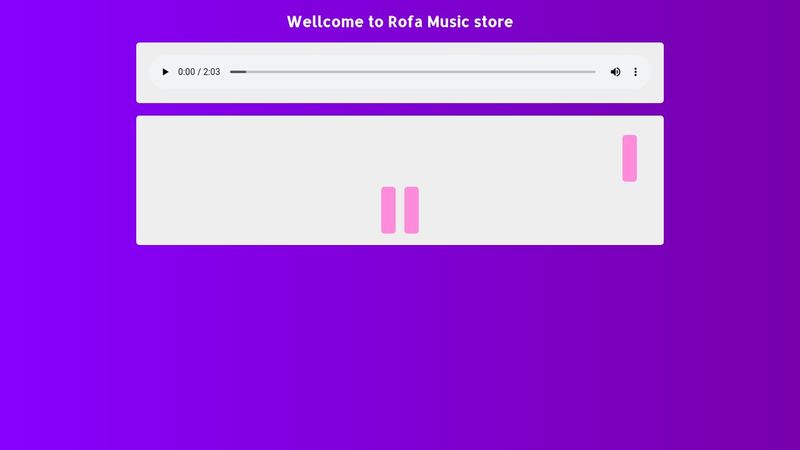 Audio Player HTML5 Wellcome to Rofa Music store