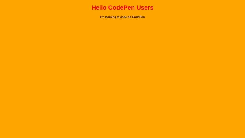 Hello codePen users