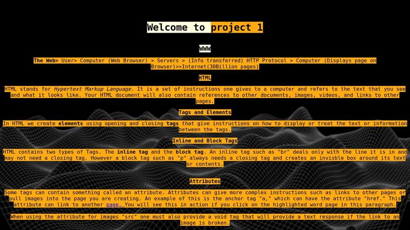 Intro to programming project #1