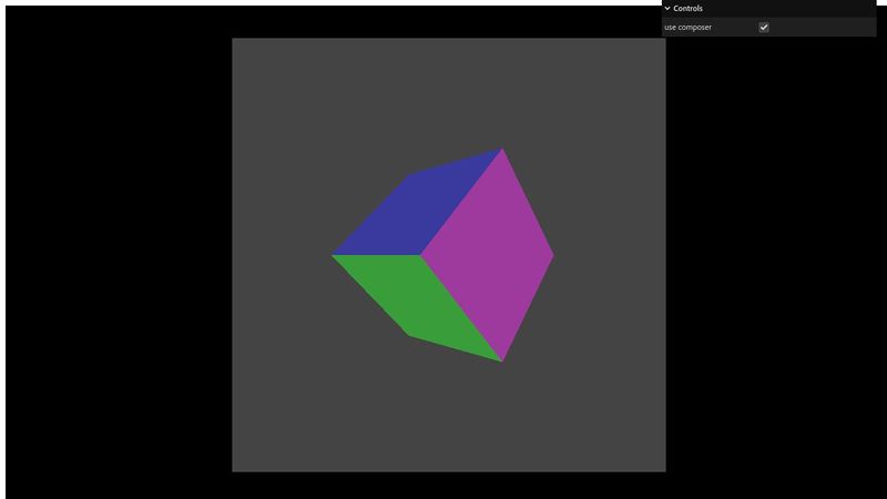 Three.js: EffectComposer renders colors differently