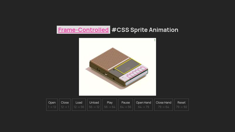Frame-Controlled #CSS Sprite Animation