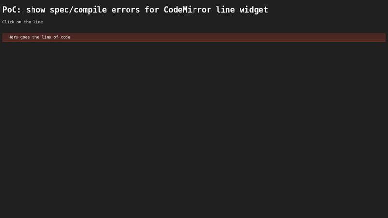 CodeMirror error InlineWidget