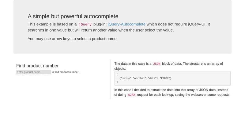 A simple but powerful autocomplete