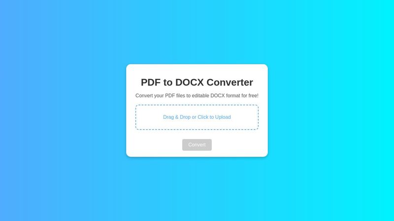 PDF TO DOCX CONVERTER