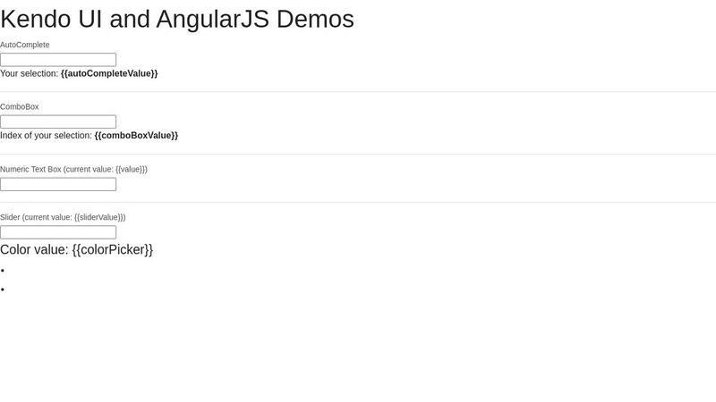 Kendo UI Core Widgets