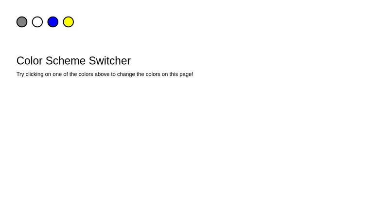 CodePen - Color Scheme Switcher - Pure JS
