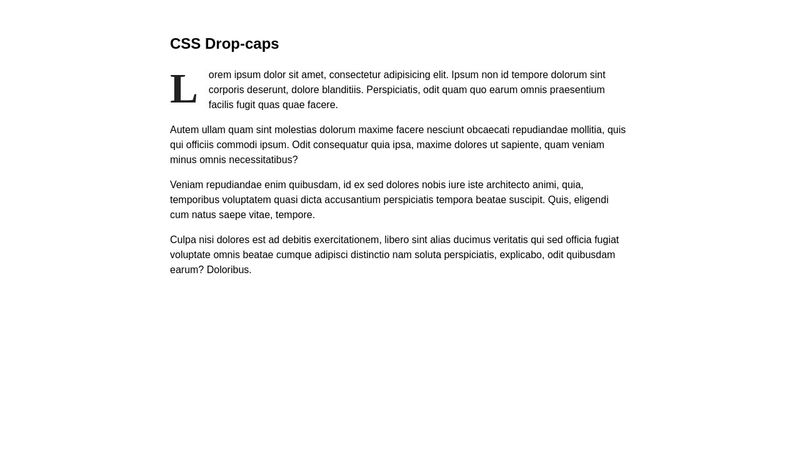 CSS Drop-caps