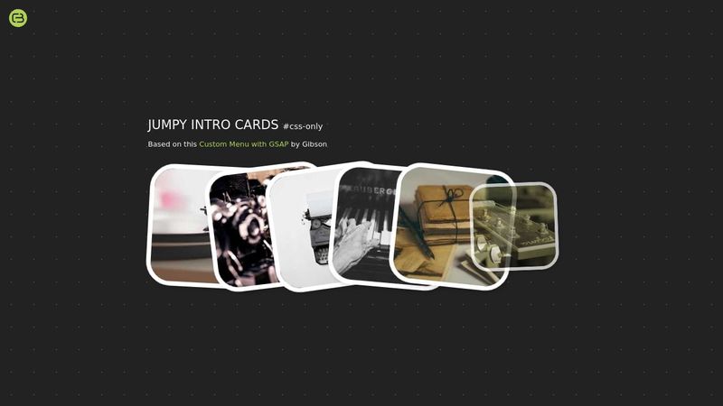 Jumpy Intro Cards - CSS only (inspired by pen by gibsonmurray)