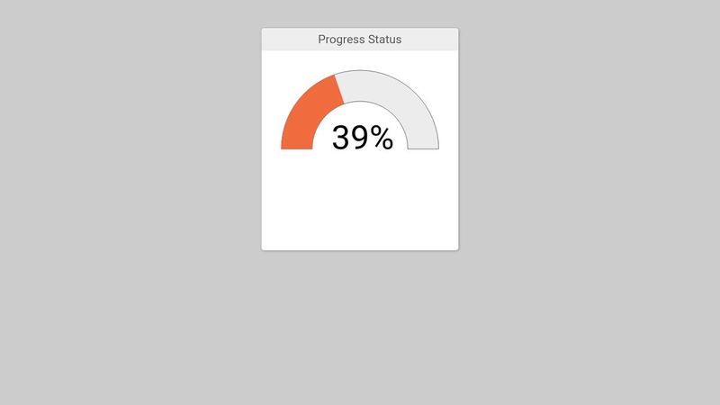 Semi Circle Progress Chart d3.js