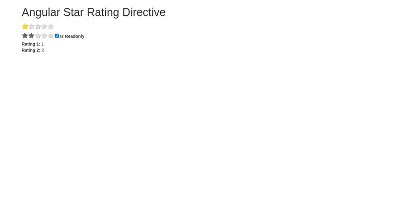 Angular.js Star Rating Directive