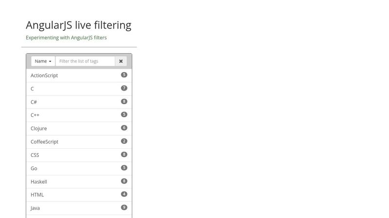 AngularJS Filtering