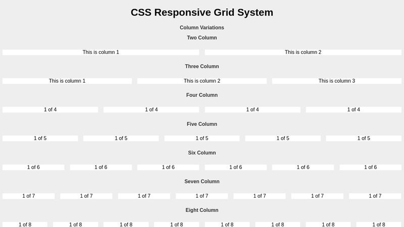 Css Responsive Grid 1 