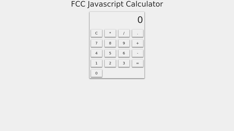 FCC Javascript Calculator